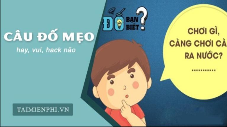 NHỮNG CÂU ĐỐ MẸO HAY 👤tiến nguyễn mạnh tiến